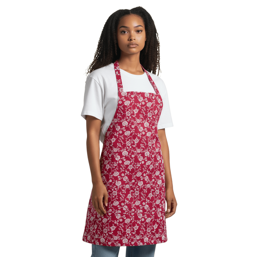 Red Floral Kitchen Apron | Buy Aprons South Africa